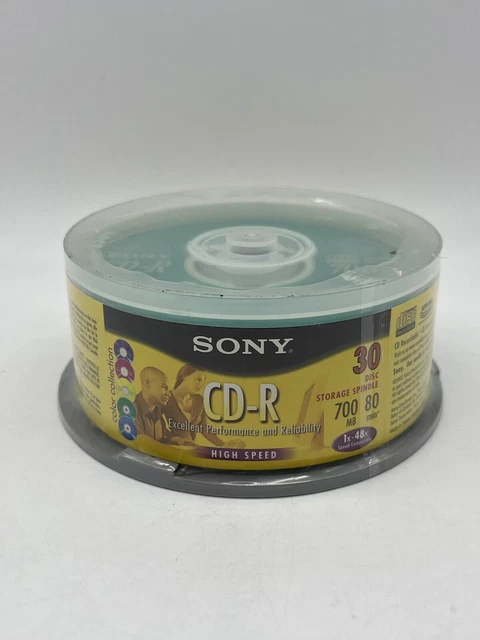 SONY CD-R 30CDQ80LSX3 30-Pack Color Collection 700 MB 80 Min 1x-48x ...