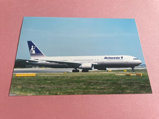 BRITANNIA AIRWAYS BOEING 767-300 G-OBYA colour photograph EUR 1,45 ...