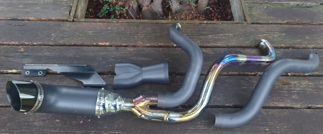 HARLEY-DAVIDSON PYTHON EXHAUST System 2-1 Black Fl 2007-2016 Blk 07-16 ...