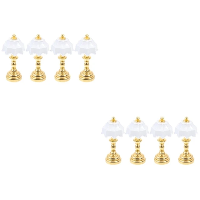 2 PIECES DOLLS House Working Lamp Battery Lights Uk Dollhouse Table ...