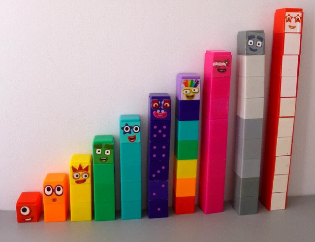 SET OF CBEEBIES Magazine Numberblocks 1-10 Figures Plastic Toys Number ...