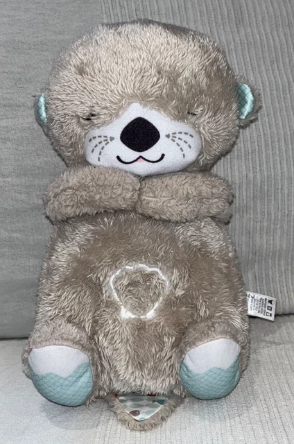 FISHER PRICE SOOTHE N Snuggle Otter Makes Breathing Sounds Calming Toy ...