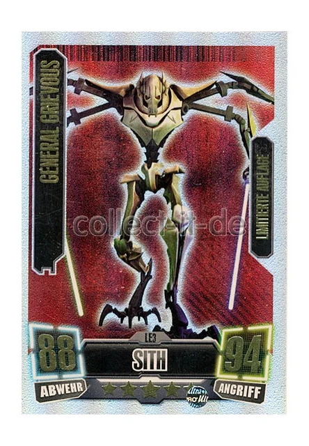 FORCE ATTAX SERIE 2 LE3 - GENERAL GRIEVOUS - Limitierte Auflage EUR 337 ...