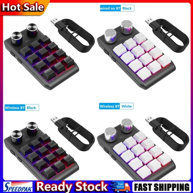RGB MACRO KEYBOARD Programmable Hot Swap DIY Mechanical Keypad for PS ...