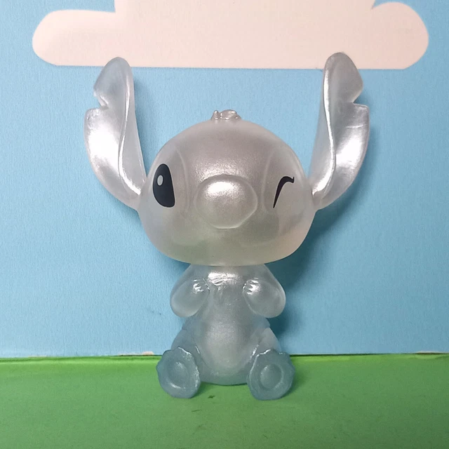 DISNEY 3& STITCH Figure Shiny Metalic Winking Face Silver/Blue Lilo ...