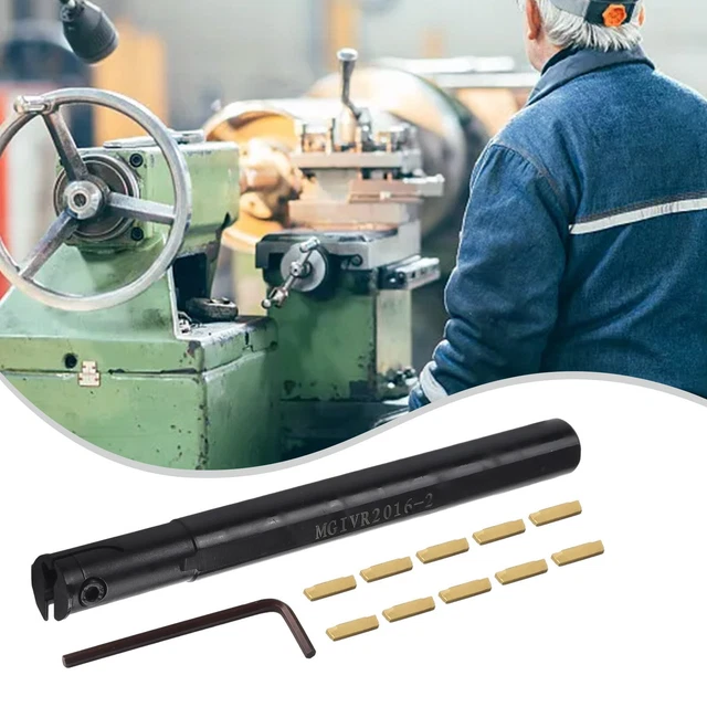 PORTE-BARRE D'ALÉSAGE OUTIL de tournage robuste pour tour + 10 pièces inserts EUR 26,64 ...