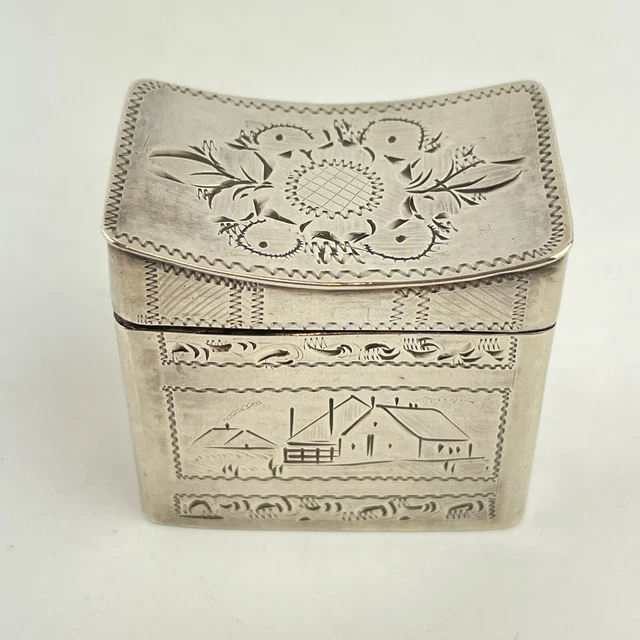ANTIQUE DUTCH SOLID Silver Peppermint Box 3.4cm X 3.5cm £145.00 ...