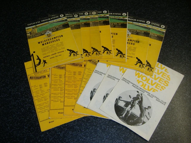 WOLVES COLLECTION - 15x 1960s Home Programmes - Mixed Condition £5.00 ...
