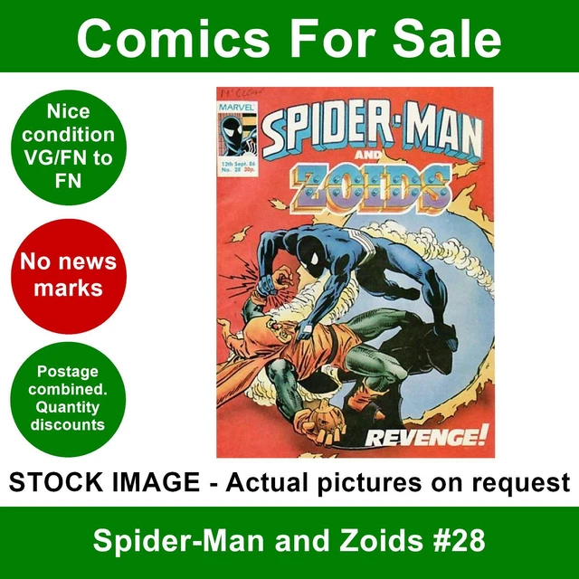 SPIDER-MAN AND ZOIDS #28 comic - VG/FN clean Sep 1986 - Marvel UK EUR ...