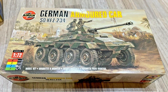 AIRFIX 1:72 GERMAN Armoured Car SD.KFZ.234 Model Kit 01311 New Old ...