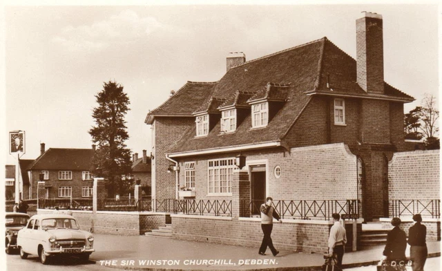 SIR WINSTON CHURCHILL Pub Debden Theydon Bois Loughton unused RP old pc ...