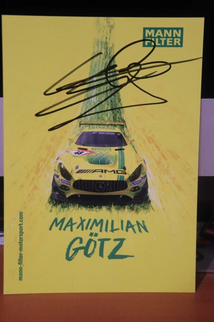MAXIMILIAN GOTZ #48 Mann Filter Mercedes GT3 Signed Driver Card $10.00 ...