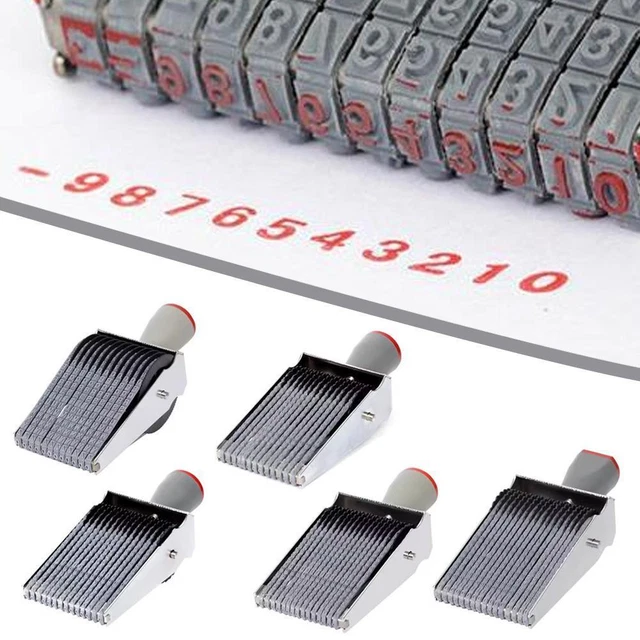 RUBBER NUMBER STAMP Wheels Rollers Adjustable Symbol For Planner-DIY ...