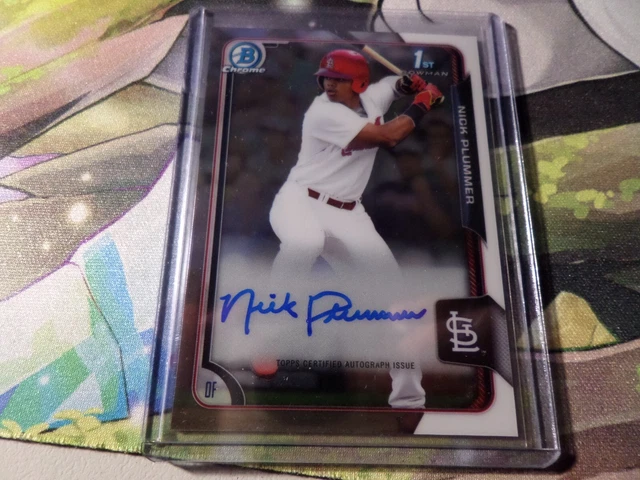 NICK PLUMMER RC 2015 Bowman Chrome Draft BCA-NP 1st RC Prospect Auto NY ...
