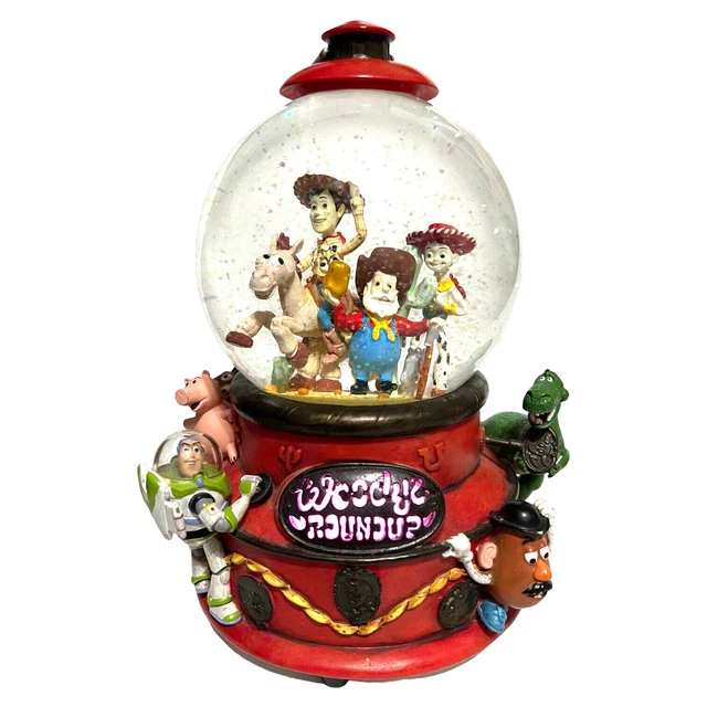 DISNEY TOY STORY 2 Woodys Roundup Snow Globe Snow Dome Music Box (watch ...
