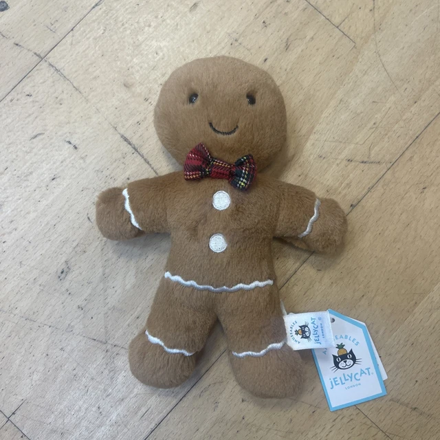 JELLYCAT LONDON GINGERBREAD Man Soft Plush Toy Jingle Jingle NEW £25.66 ...