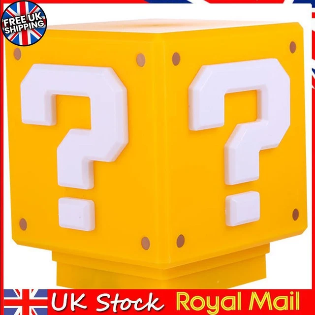 SUPER MARIO BROS Question Mark Block Night Light up Lamp Nintendo Bros ...