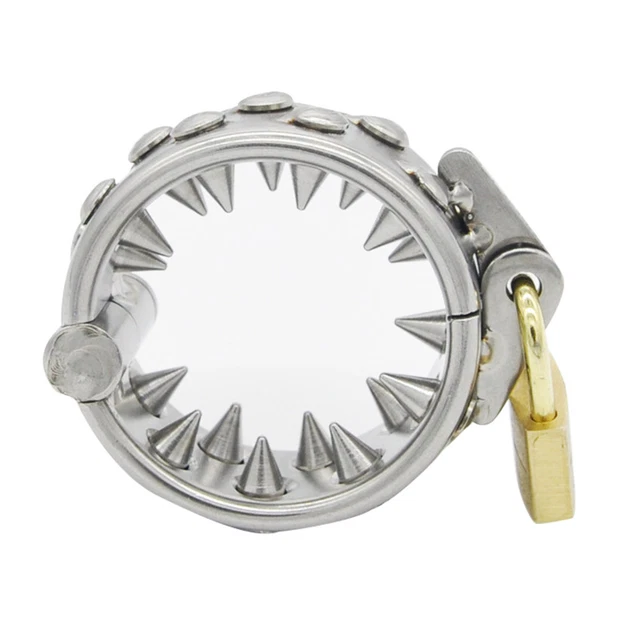 MAN STAINLESS STEEL Ball Scrotum Stretcher Lockable Chastity Cage ...