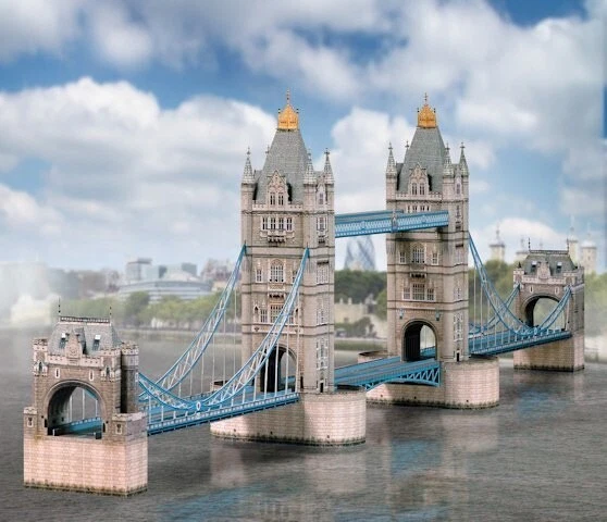 + KARTONMODELLBAU TOWER BRIDGE LONDON SCHREIBER-BOGEN 671 Bastelbogen ...