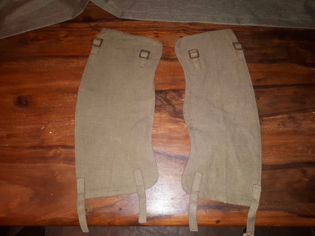 WW2 TYPE PUTTEES/LEG wraps - Belgian, but khaki and same style as ...