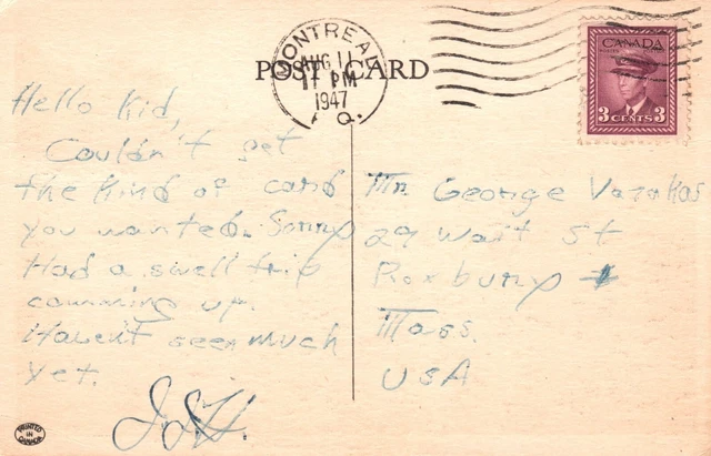 1947 LOOKOUT ATOP Mount Royal Trail Circle Montreal Canada Vintage ...