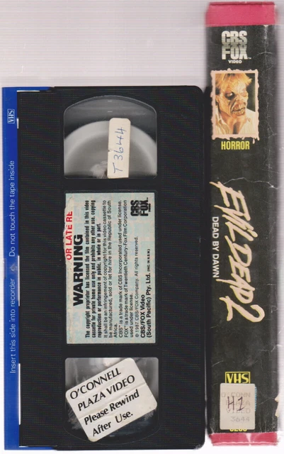 RARE VHS VIDEO Tape EVIL DEAD 2 Dead By Dawn Clamshell Ex-Rental Big ...
