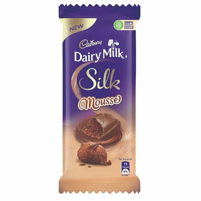 BARRE DE CHOCOLAT Cadbury Dairy Milk Silk Mousse, 50 g x 3 paquets ... BARRE DE CHOCOLAT Cadbury Dairy Milk Silk Mousse, 50 g x 3 paquets ...