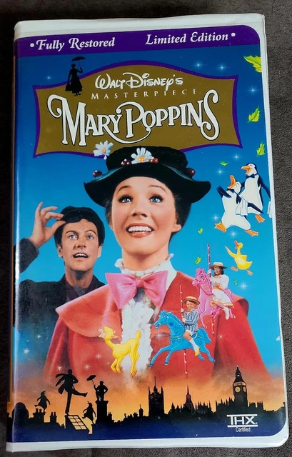 MARY POPPINS (VHS, 1997, Clamshell) Limited Edition Masterpiece ...