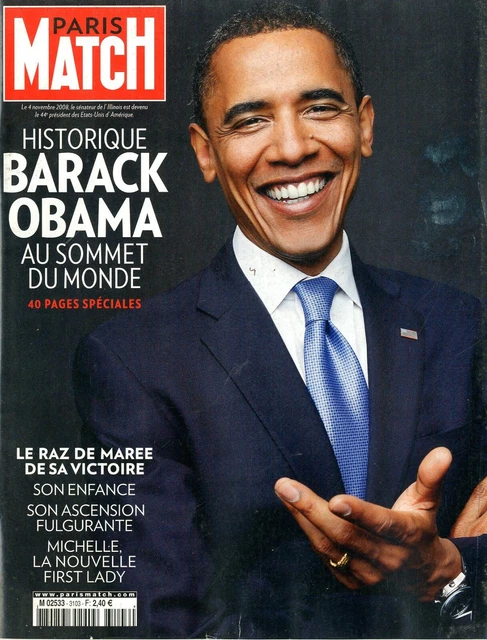 PARIS MATCH 06/11/2008 n°3103 Barack Obama Dita Von Teese EUR 3,50 ...