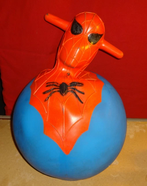 VINTAGE 1978 SUN SPIDER-MAN hippity hoppity hop bouncing ball ride on ...