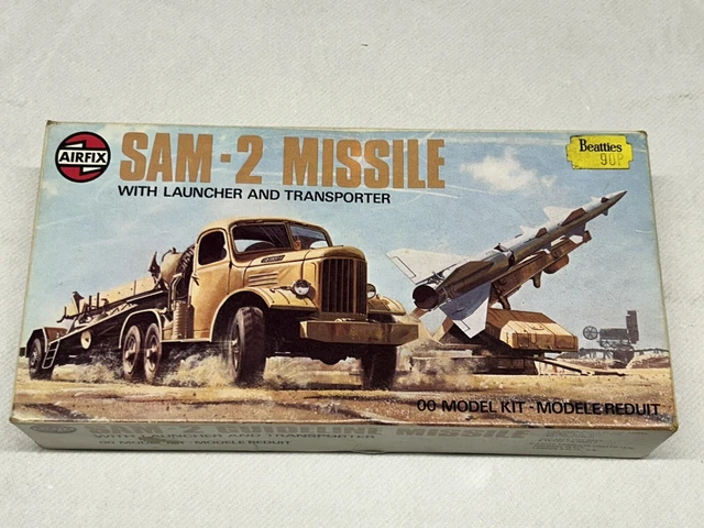 VINTAGE SAM - 2 Missile Launcher Airfix Model Kit Unbuilt 1975 00 Model ...
