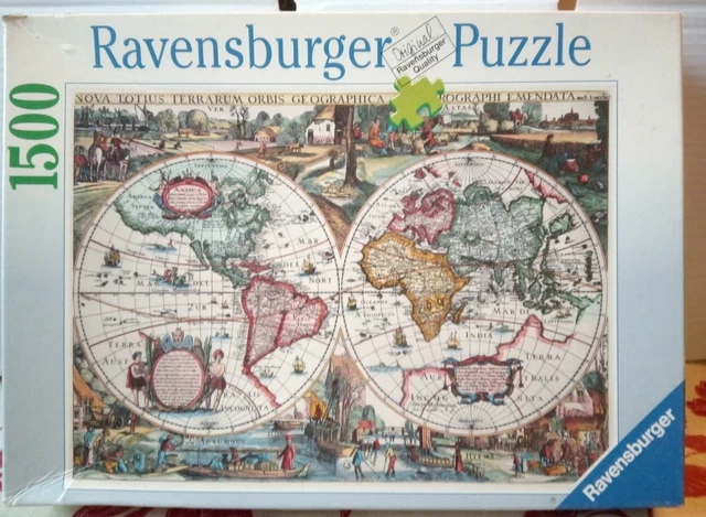 RAVENSBURGER 1636 HISTORIC World Map 1500 pce Jigsaw Puzzle 162116 ...