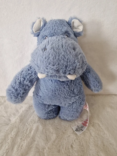 PRIMARK BLUE HIPPO soft toy baby comforter VGC ️ 10" £4.99 - PicClick UK