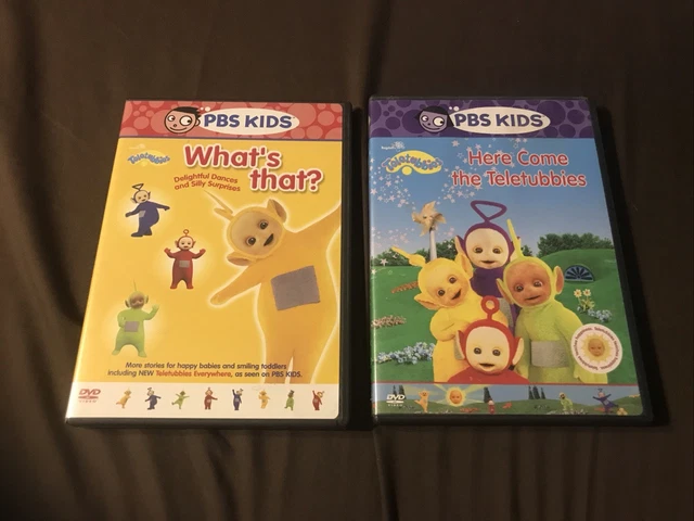 LOT: 2 TELETUBBIES DVD’s Here Come The Whats That Delightful Dances PBS ...