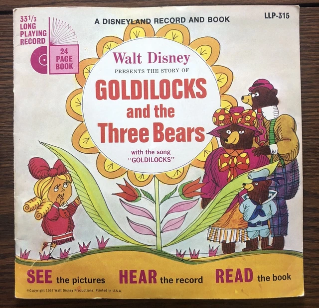 VINTAGE GOLDILOCKS AND The Three Bears Storybook And Record 1967 LLP ...