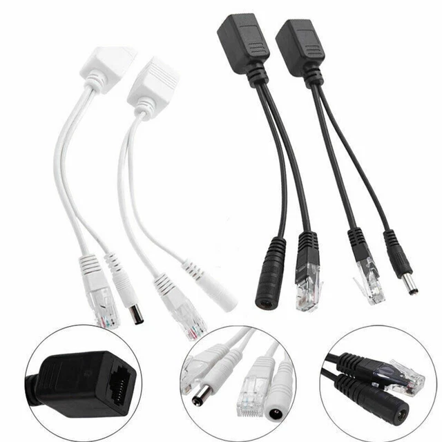 POWER OVER ETHERNET Passive PoE Adapter Injektor & Splitter Kit 5v 12v ...