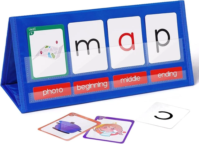WORD BUILDING DESKTOP Pocket Chart Flash Cards Kit CVC Words Phonics ...