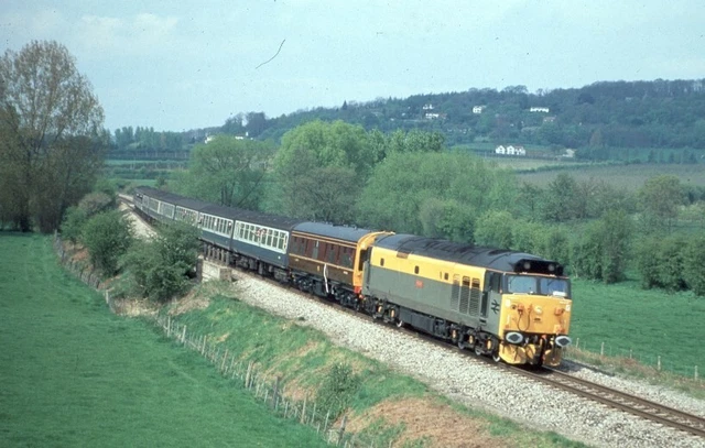 35MM SLIDE BR British Railways Diesel Loco Class 50 50015 @ Stoke Edith ...