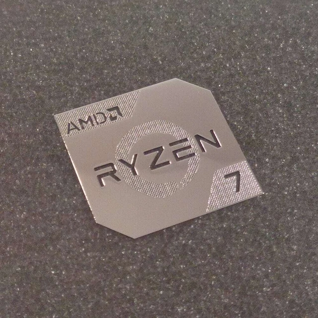 AMD RYZEN 7 Cpu PC logo étiquette autocollant étui insigne argent [450c ...