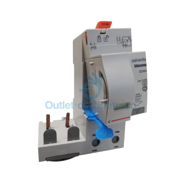 BTICINO G23A63 BTDIN-BDA Bloc Différentiel G2 63A 2P 30MA Classe A EUR ...