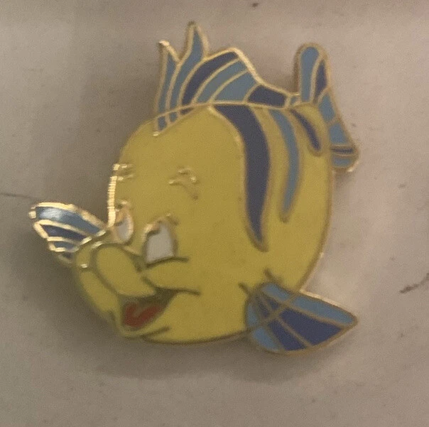 VINTAGE DISNEY FLOUNDER from The Little Mermaid Yellow Fish Pin ...