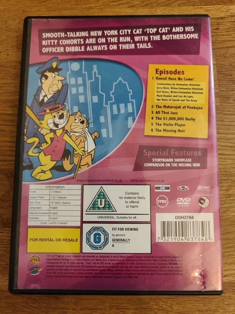DVD - TOP Cat Vol 1 Classic Hanna-Barbera Collection PAL Plays UK R2 £3 ...