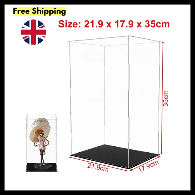 LARGE ACRYLIC DISPLAY Case Dustproof Box Perspex Clear Collectibles ...