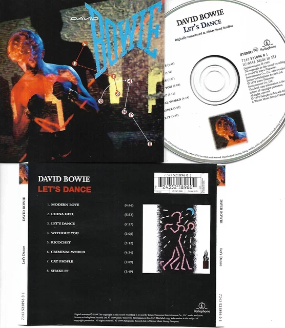 CD 8 TITRES DAVID BOWIE LET'S DANCE DE 1999 Parlophone – 7243 521896 0 ...