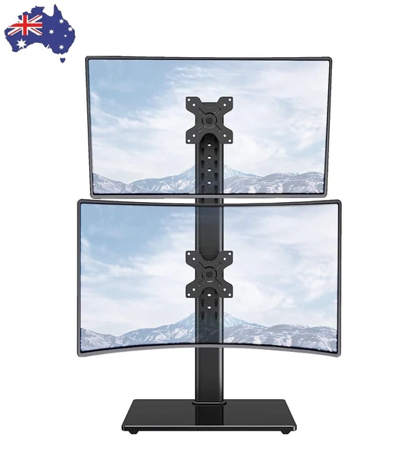 MOUNTUP VERTICAL DUAL Monitor Stand, Stack Two Screens up to 32 inches ...