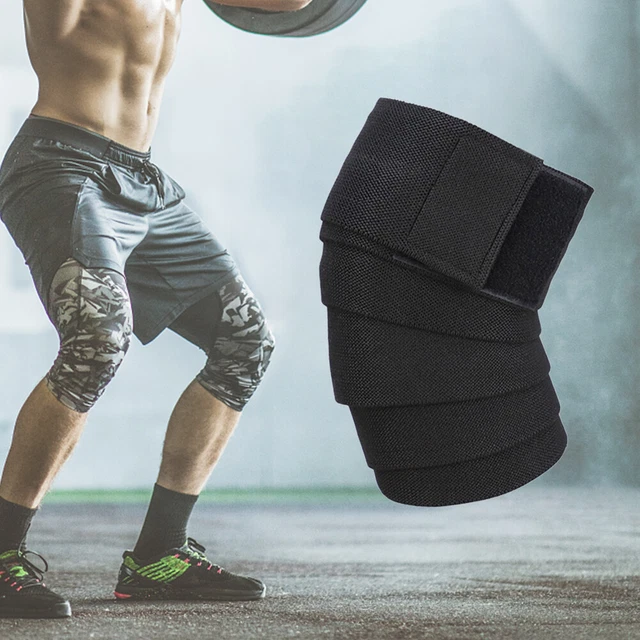 5# NYLON COMPRESSION Knee Bandages Adjustable Leg Wraps Sports Safety ...