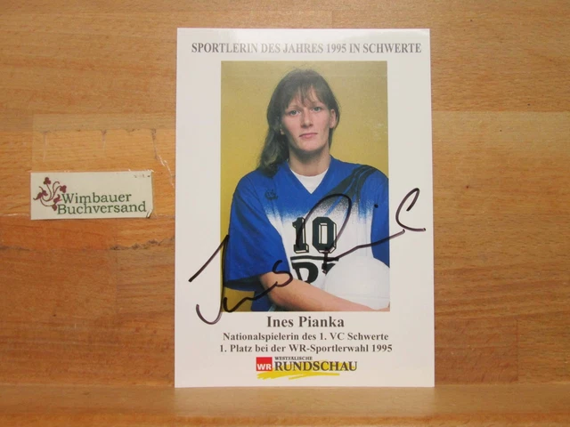 ORIGINAL AUTOGRAMM INES Pianka Volleyball /// Autogramm Autograph ...