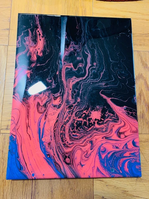 RED ABSTRACT PAINTING With Epoxy Coat - 11' X 14' - Original $195.05 ...