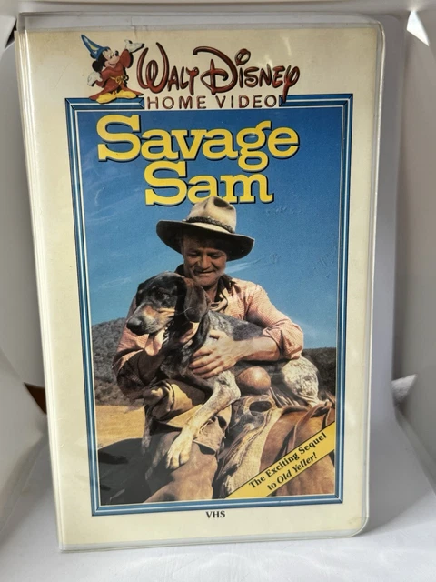 DISNEY SAVAGE SAM VHS Original 1963 USA Rare Plastic Clamshell Case ...