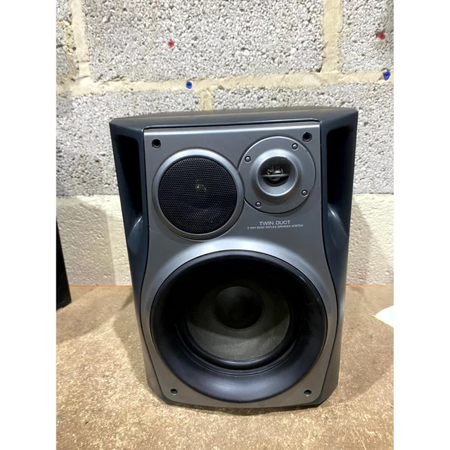 SET OF 2 AIWA Twin Duct SX-NAVF9 3 Way Bass Reflex Speakers Grey Wired 6-Ohms £36.99 - PicClick UK